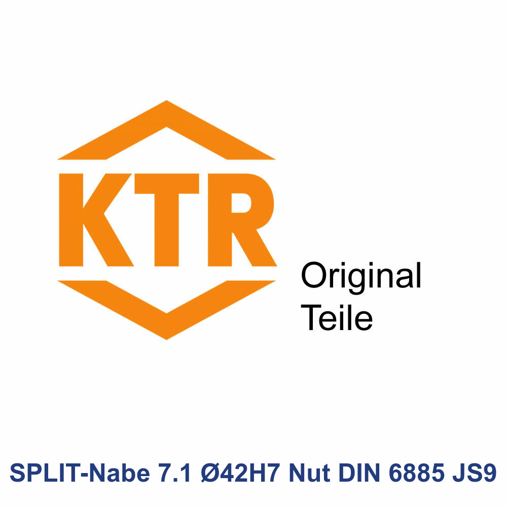 SPLIT-Nabe 7.1 Ø42H7 Nut DIN 6885 JS9 ROTEX 55 GG von KTR