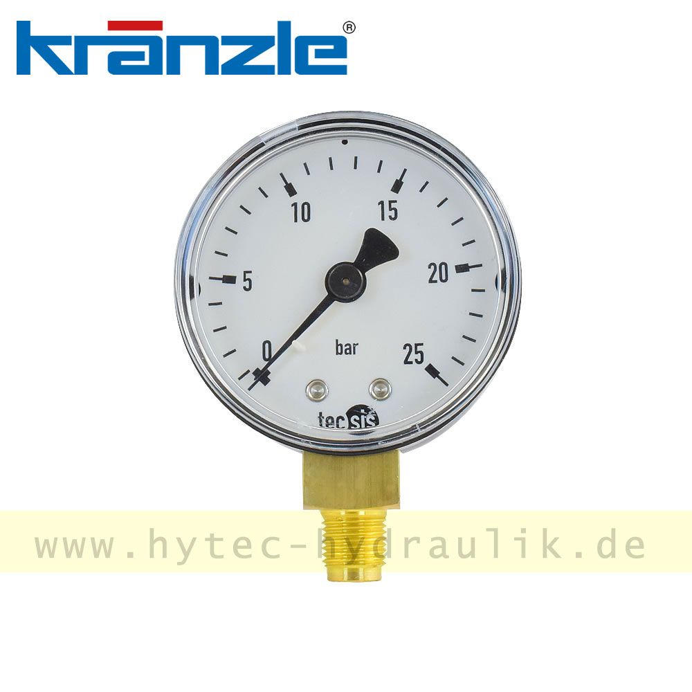 44.082 | 44082 Manometer 0-25 bar Durchm. 50 mm Anschluss unten für ...