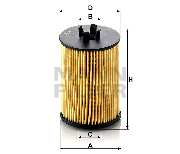 HU 612/1 x Ölfilterelement, Metallfrei - original MANN
