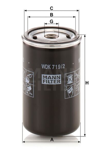 WDK 719/2 Kraftstoffwechselfilter - original MANN